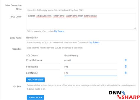Load Entities SQL DNN Sharp Documentation Center