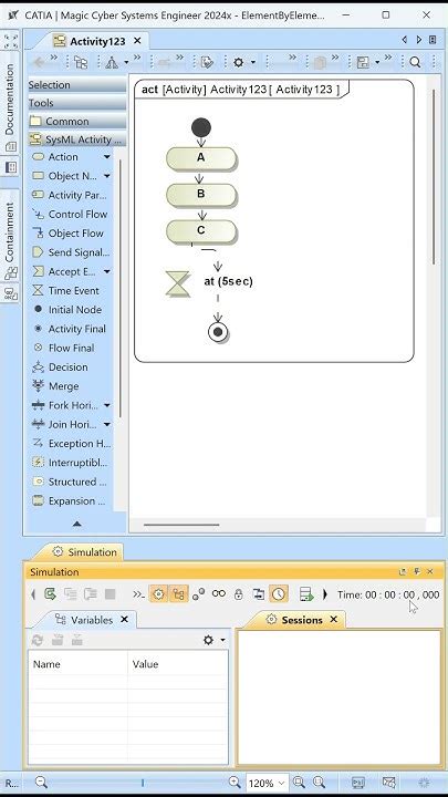 Time Event Action Sysml Activity Diagram Youtube