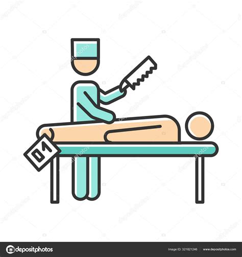 Autopsy Color Icon Disambiguation Post Mortem Examination Deceased Patient Corpse Stock Vector