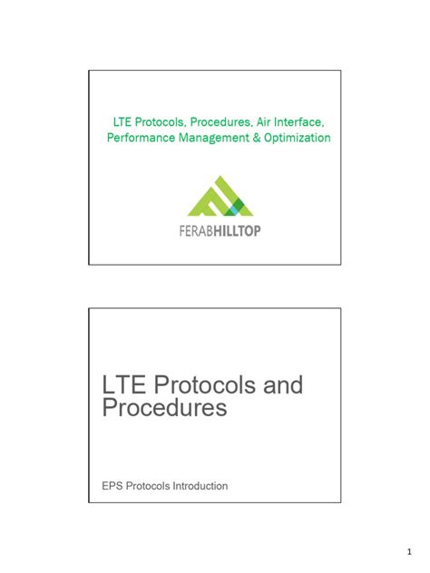 Lte Protocol Procedure Performance Management And Optimization Training Material Pdf
