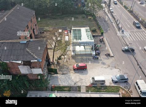The Entrance 3 Of Shangqiao Station Of Chongqing Rail Transit Loop Line Was Built In A Courtyard