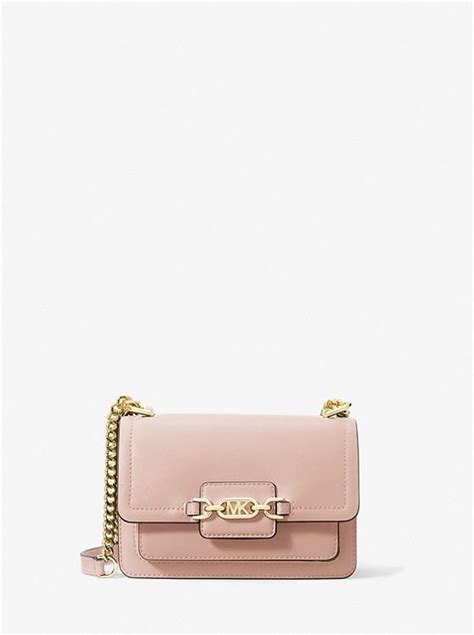 Túi Michael Kors Heather Extra Small Leather Crossbody Bag Nữ Hồng Phấn