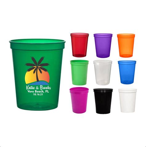 16 Oz Personalized Wedding Cups Party Favors Stadium Cups Etsy Uk