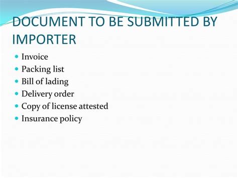Import Export Procedure Pptx
