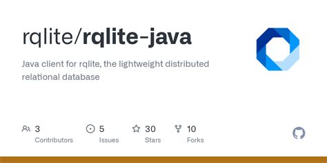 GitHub Rqlite Rqlite Java Java Client For Rqlite The Lightweight