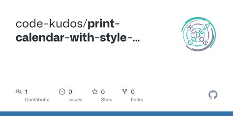 Github Code Kudosprint Calendar With Style Using Python
