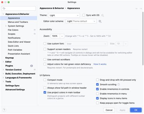 Appearance Intellij Idea Documentation