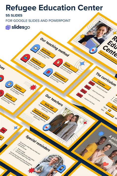 Refugee Education Center Powerpoint Education Templates Education