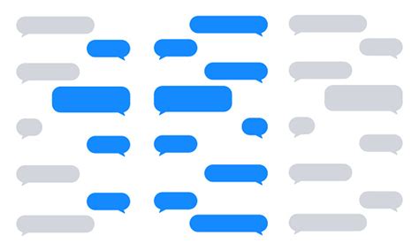 텍스트 말풍선 메시지 휴대 전화 벡터 아이콘 세트 컬렉션 흰색 배경에 격리된 Sms Falat 디자인 공란에 대한 스톡 벡터