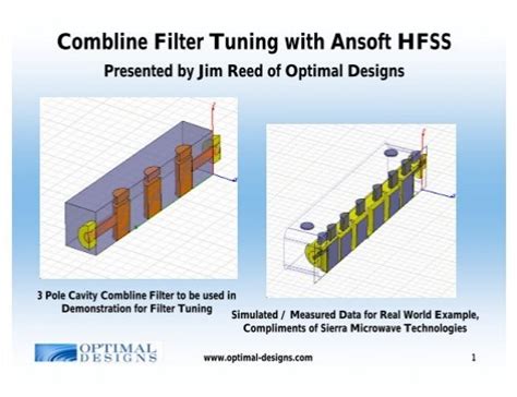 Combline Cavity Filter Design In Hfss