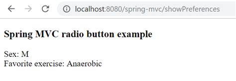 Spring Mvc Radiobutton And Radiobuttons Form Tag Example Tech Tutorials