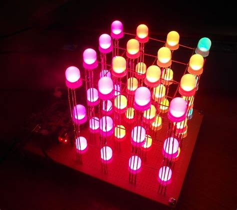 HNTE RGB LED Cube Led Projects Led Diy Led Matrix