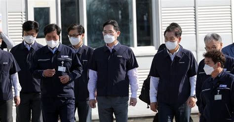 협력사 공장 둘러본 이재용 삼성전자 회장