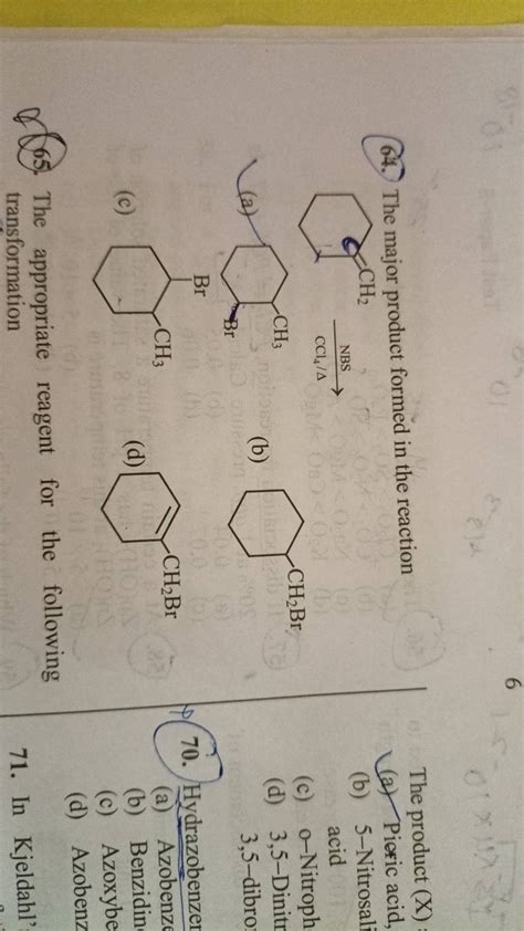 The Major Product Formed In The Reaction The Product X Filo