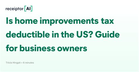 Is Home Improvements Tax Deductible In The Us Guide For Business