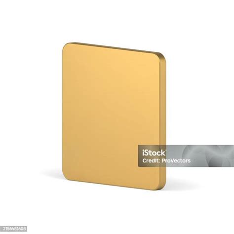 Rectangle Vertical Wall Slim Block Smooth Angled Geometric Shape Golden
