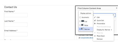 Customizing Episerver Forms Ui For Specific Forms Two Column Layout