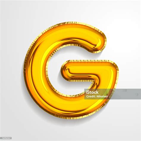 금 금속 헬륨 알파벳 풍선 호일 문자 G 현실적인 3d 렌더링 공기 풍선 황금 풍선 알파벳 벡터 그림의 컬렉션입니다 3차원