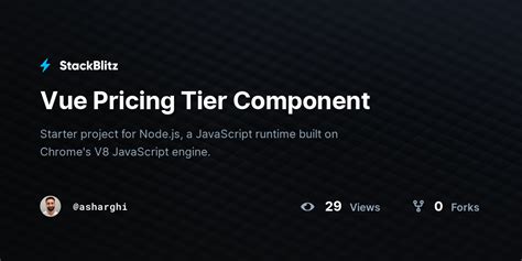 vue pricing tier component stackblitz