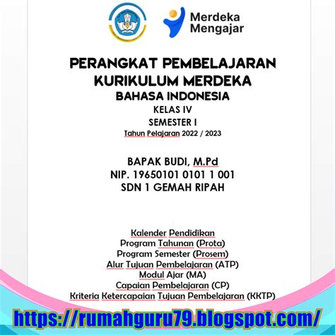 Cover Modul Ajar Kurikulum Merdeka Rumah Guru