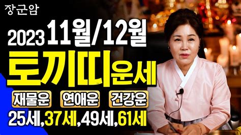 🌟2023년 양력11월12월 대박나는 토끼띠 운세🐰 87년생75년생63년생 토끼띠분들 대박운이 한가득 💛이직 이동