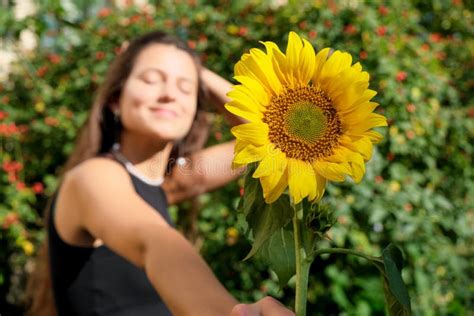 Young Tall Girl With Long Straight Hair Stock Image Image Of Healthy