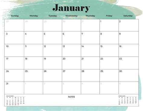Cute 2021 Printable Blank Calendars Free Calendar 2021 Printable 12