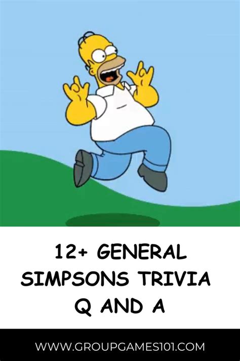 12 General Simpsons Trivia Questions And Answers