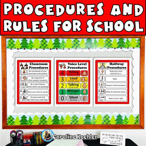 Classroom Rules Procedures Posters Caroline Koehler At Celavora Education