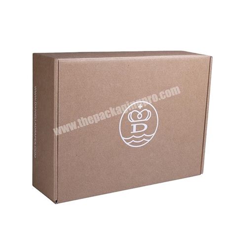 Folding Brown Printed Kraft Paper Packing Box For Apparel And Fashion Items