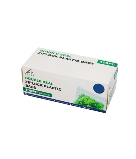 Double Seal Zip Lock Plastic Bags 100pc 18 X 17cm LookSharpStore