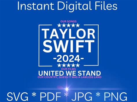 Taylor Swift Inspired 2024 Election Flag Art Our Songs Etsy