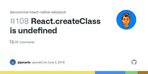 Reactcreateclass Is Undefined · Issue 108 · Dancormierreact Native