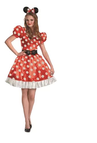 Disfraz Rojo Clasico De Minnie Mouse Para Adulto Cuotas sin interés