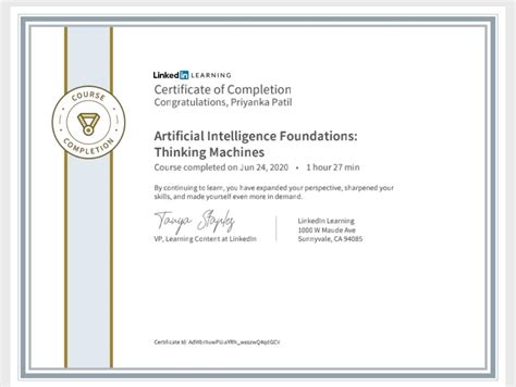 Priyanka Patil On Linkedin Completed Artificial Intelligence