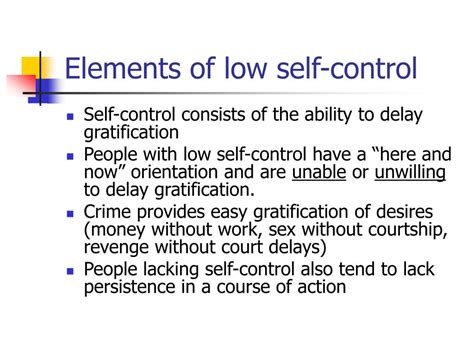 Ppt Self Control Theory Powerpoint Presentation Free Download Id