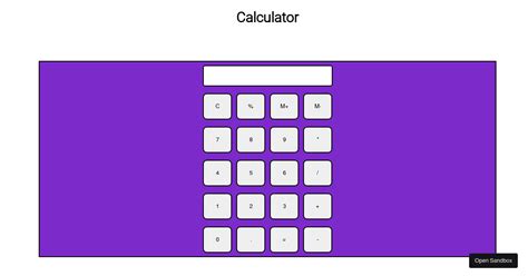 Calculator Codesandbox