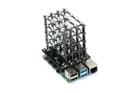 Picube 64 Led 4x4x4 Cube For Raspberry Pi Blue Oz Robotics