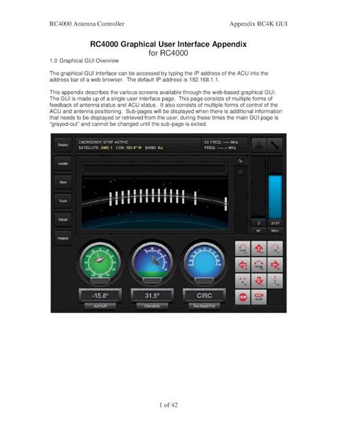 Pdf Rc4000 Graphical User Interface Appendix For Rc4000the