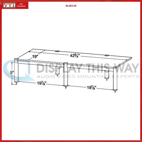 VTI BL503 Series Add-On Shelf (9 inch, Various Finishes) BL503-03