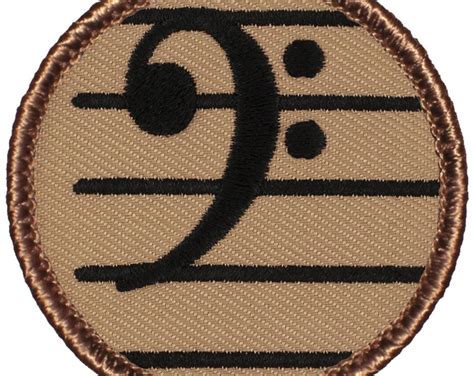 Bass Clef Patch Music Patch Hook Only Patch Sew On 3x2 Etsy