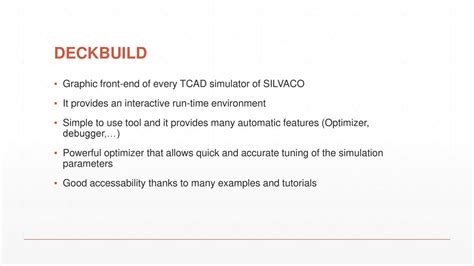 Silvaco Simulations And Clean Room Measurements Ppt Download