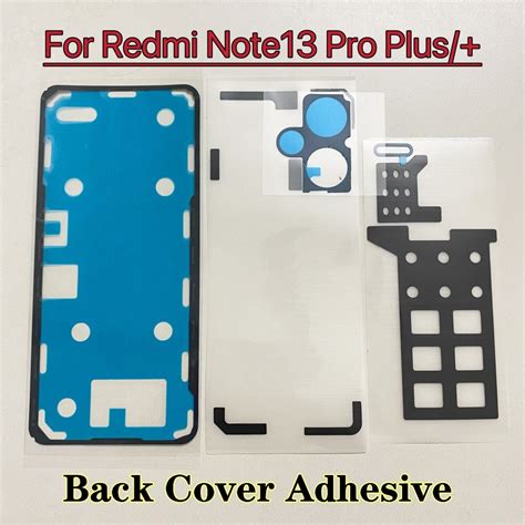 Redmi Xiaomi 適用於小米紅米 Note 13 Pro Plus 5g 後置攝像頭貼紙後蓋背膠後殼電池蓋膠帶紅 蝦皮購物