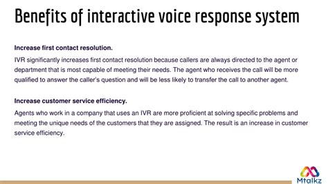 Ppt Interactive Voice Response System Mtalkz Powerpoint Presentation Id11711309