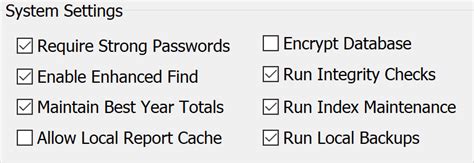 program settings system settings