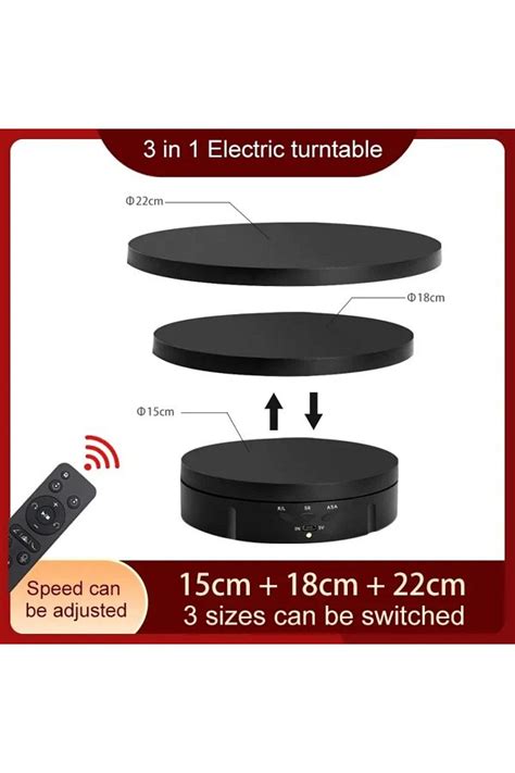 Choice 3 Speeds Electric Rotating Visualizer 360° Turntable Regulation Usb Charge Display Stand