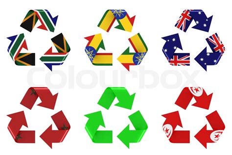 Recycle Flag Stock Image Colourbox
