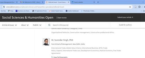 Surendar Singh On Linkedin I Am Pleased To Share That I Have Joined The Editorial Board Of