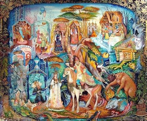 Царевна лягушка читать сказку с картинками Русская сказка Russian Art Fairytale