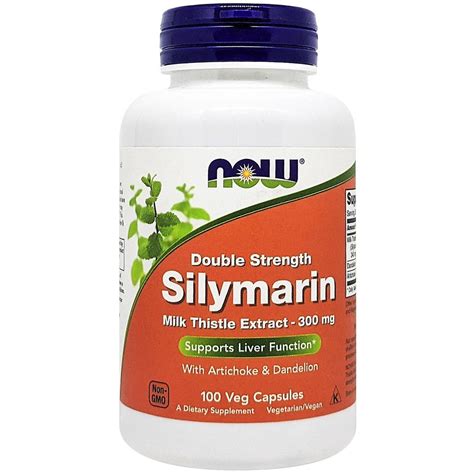 Buy Now Foods Silymarin Milk Thistle Extract 300mg Vegetable Capsules